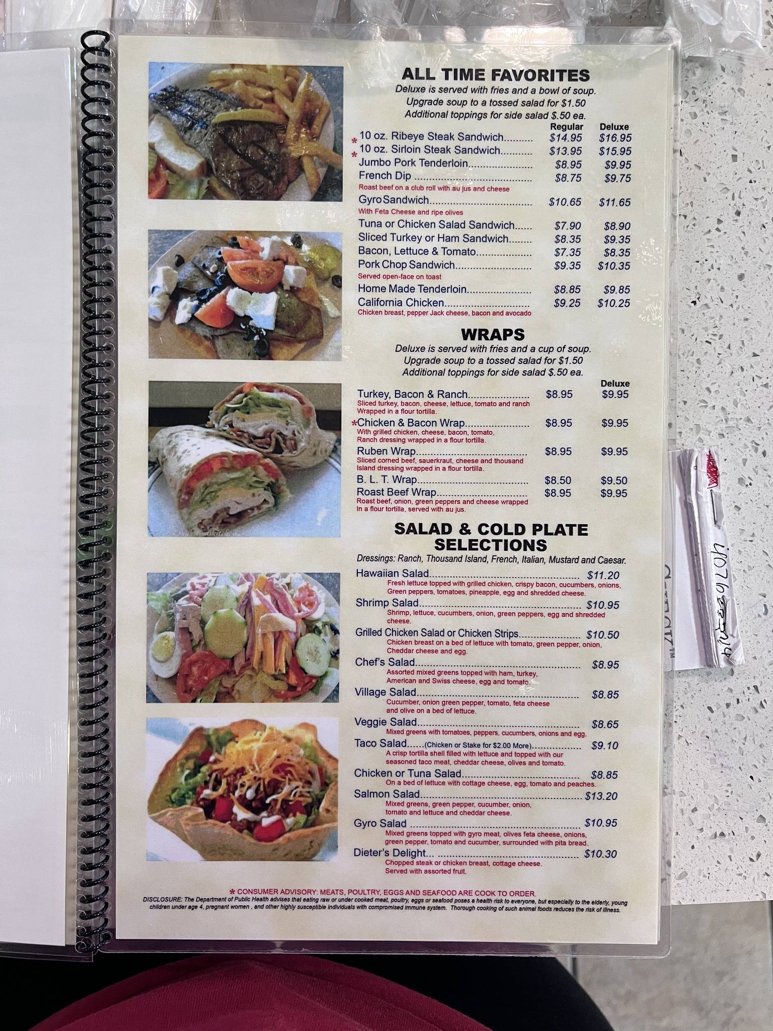 Menu at Riverside Family Restaurant, Ottumwa