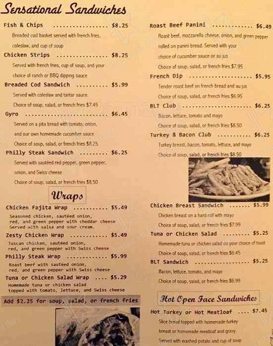 Menu at Riverview Family Restaurant, Kiel