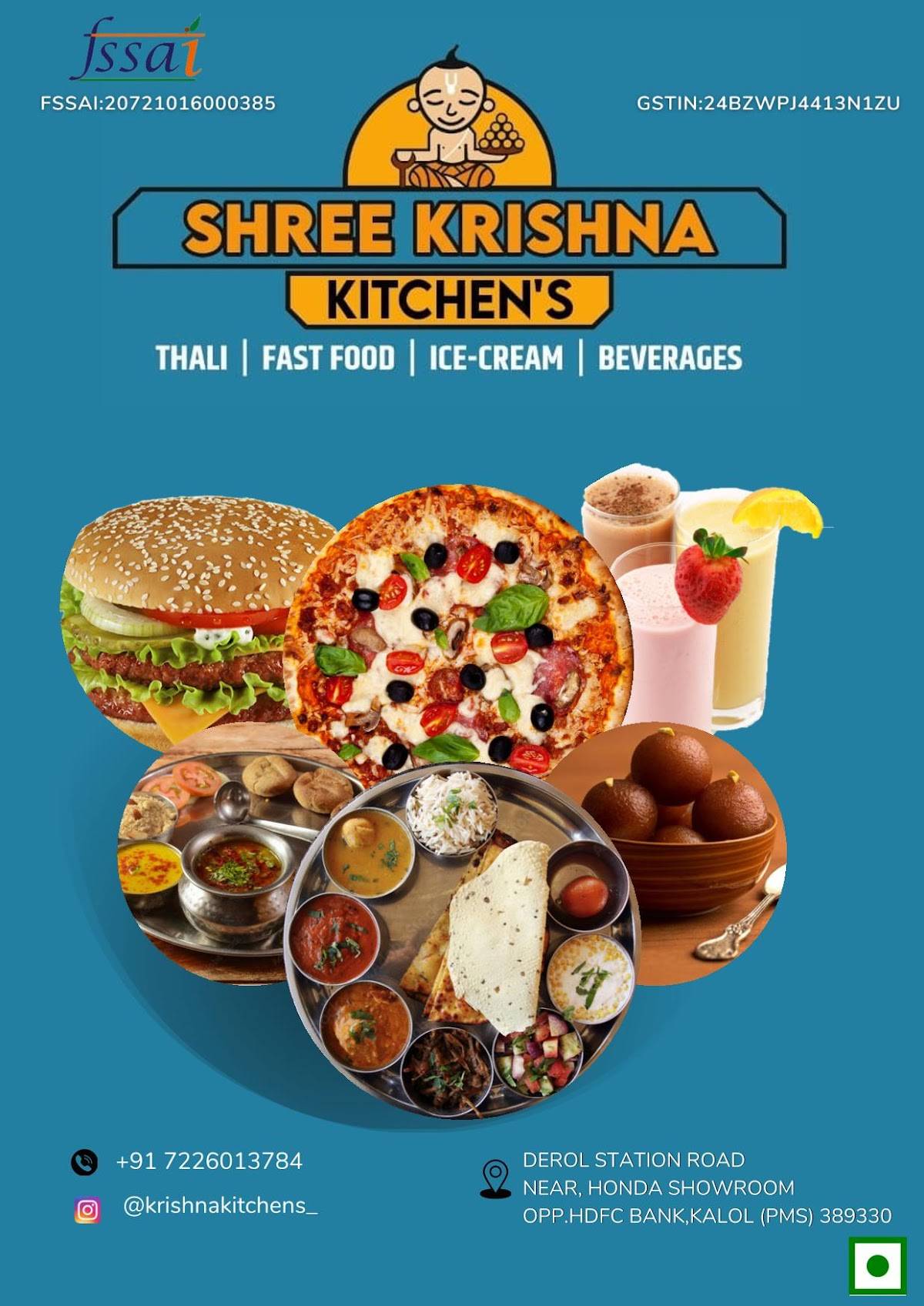 Menu at SHREE KRISHNA KITCHEN'S, Kalol