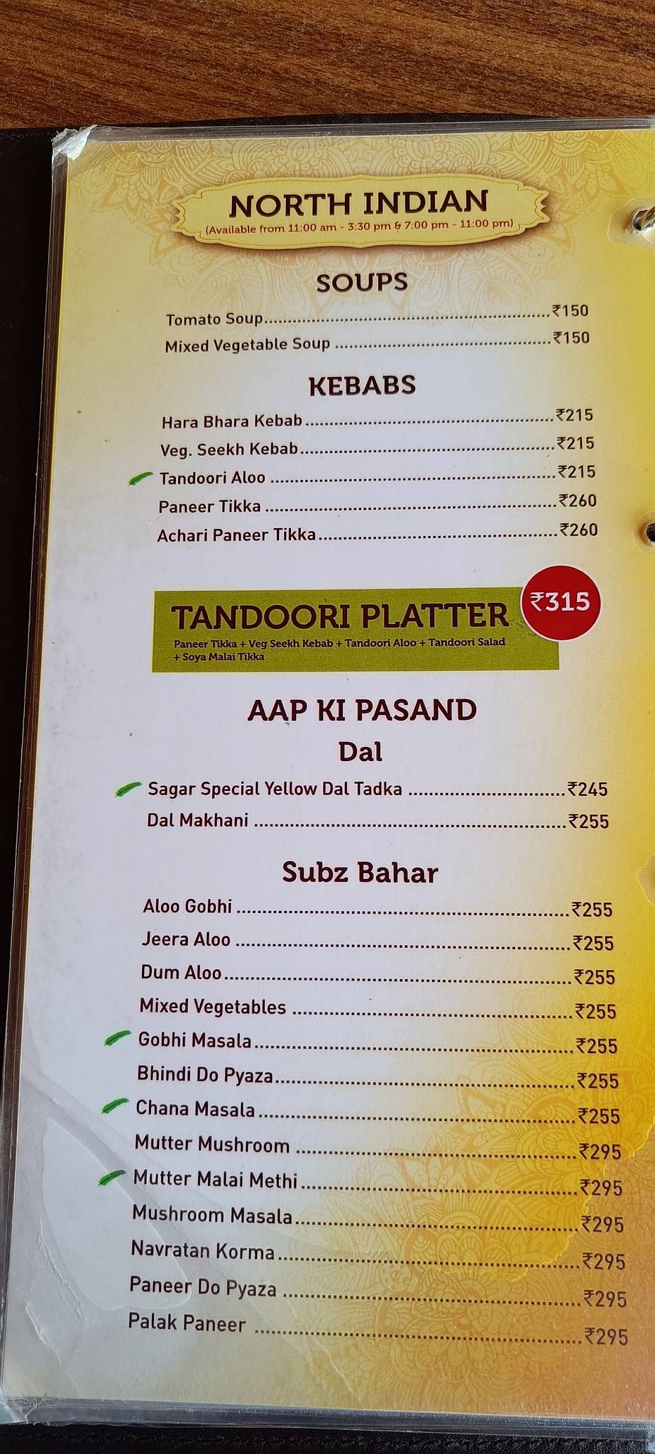 Menu at Sagar Ratna - Best South Indian Restaurant in Haldwani, Chinese ...