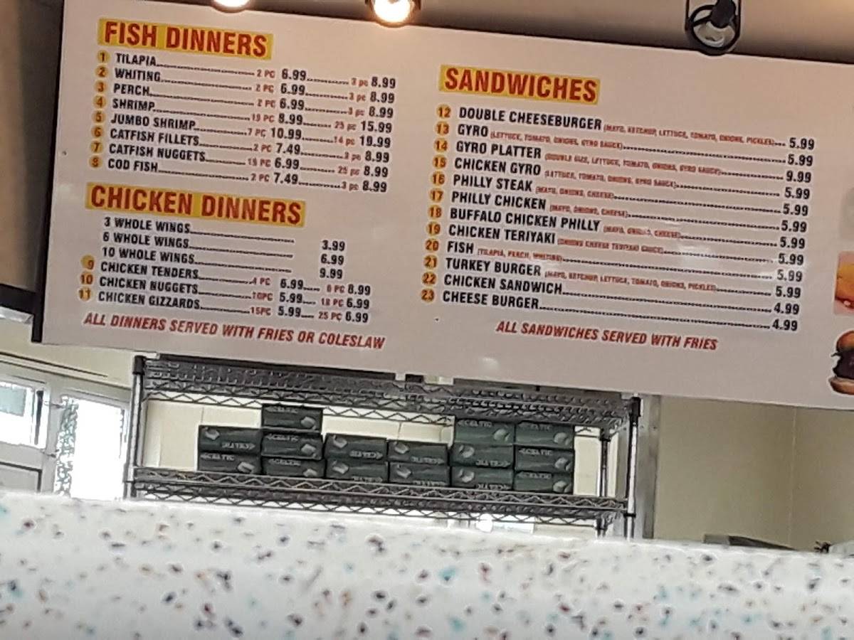 Menu at Sam Fish & Chicken restaurant, Mount Healthy