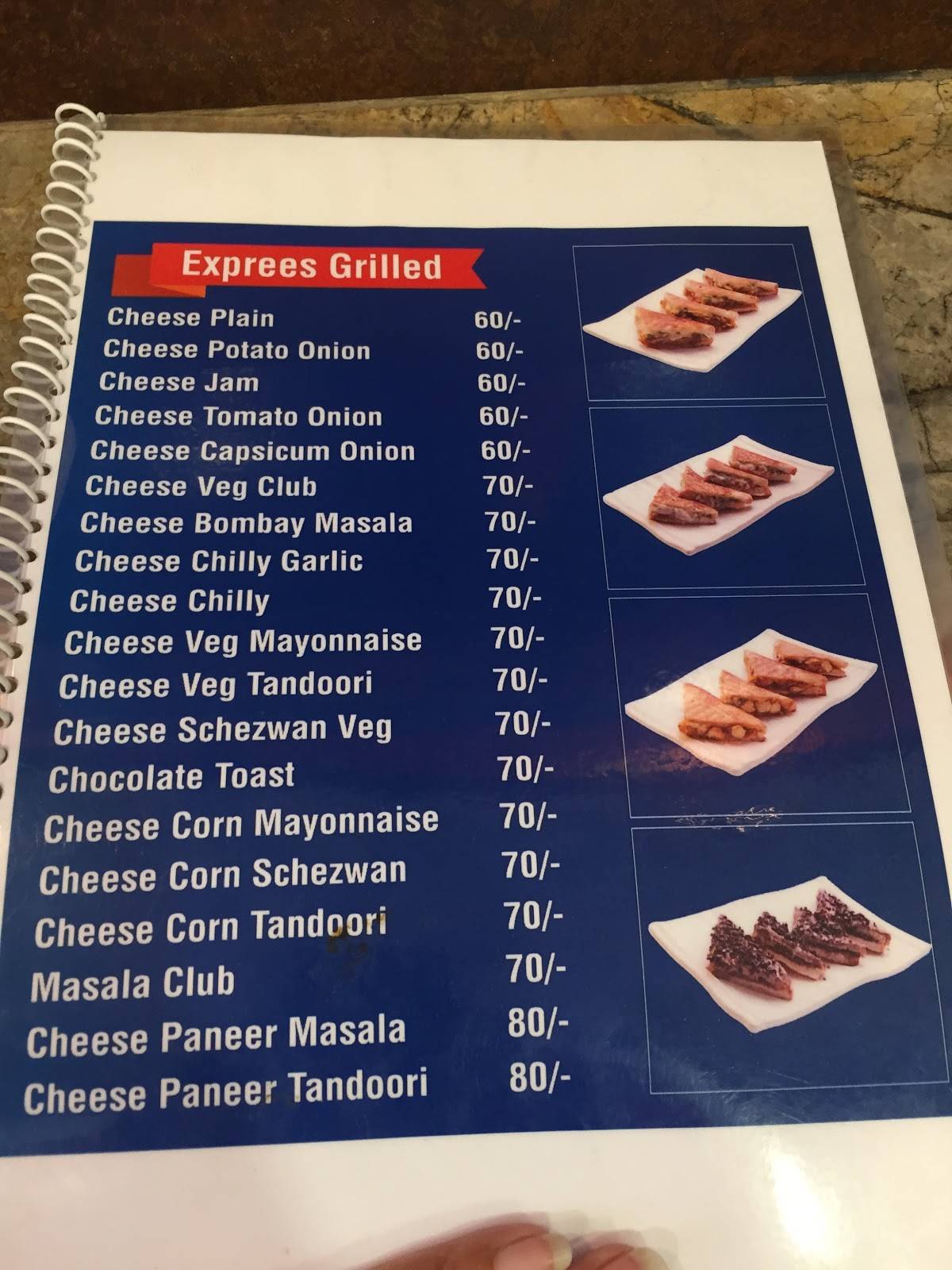 Menu at Sandwich express, Pune