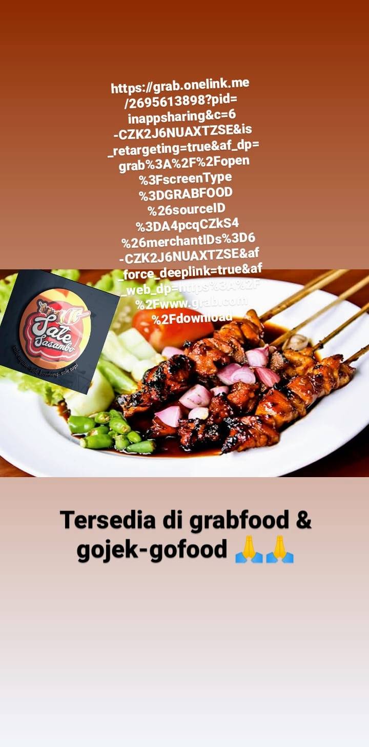 Carta del restaurante Sate ayam sate daging dan sate kambing khas ...