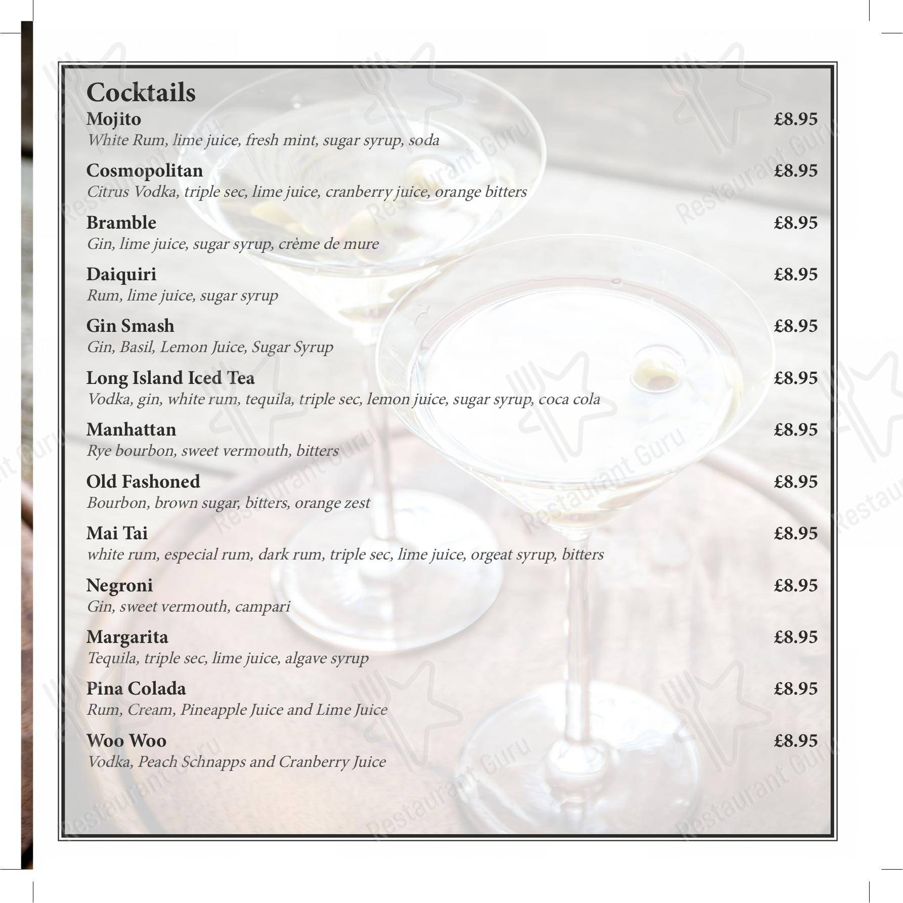 Menu at Shanghai 1814 Restaurant, Southampton