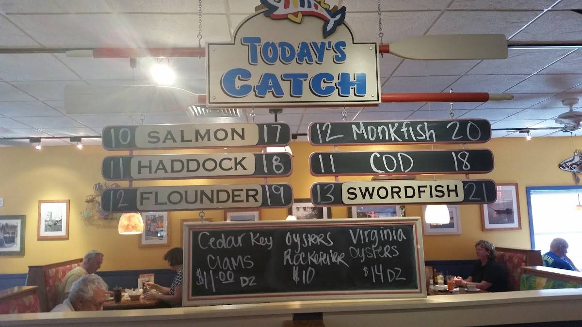Menu at Shells of Melbourne restaurant, Melbourne