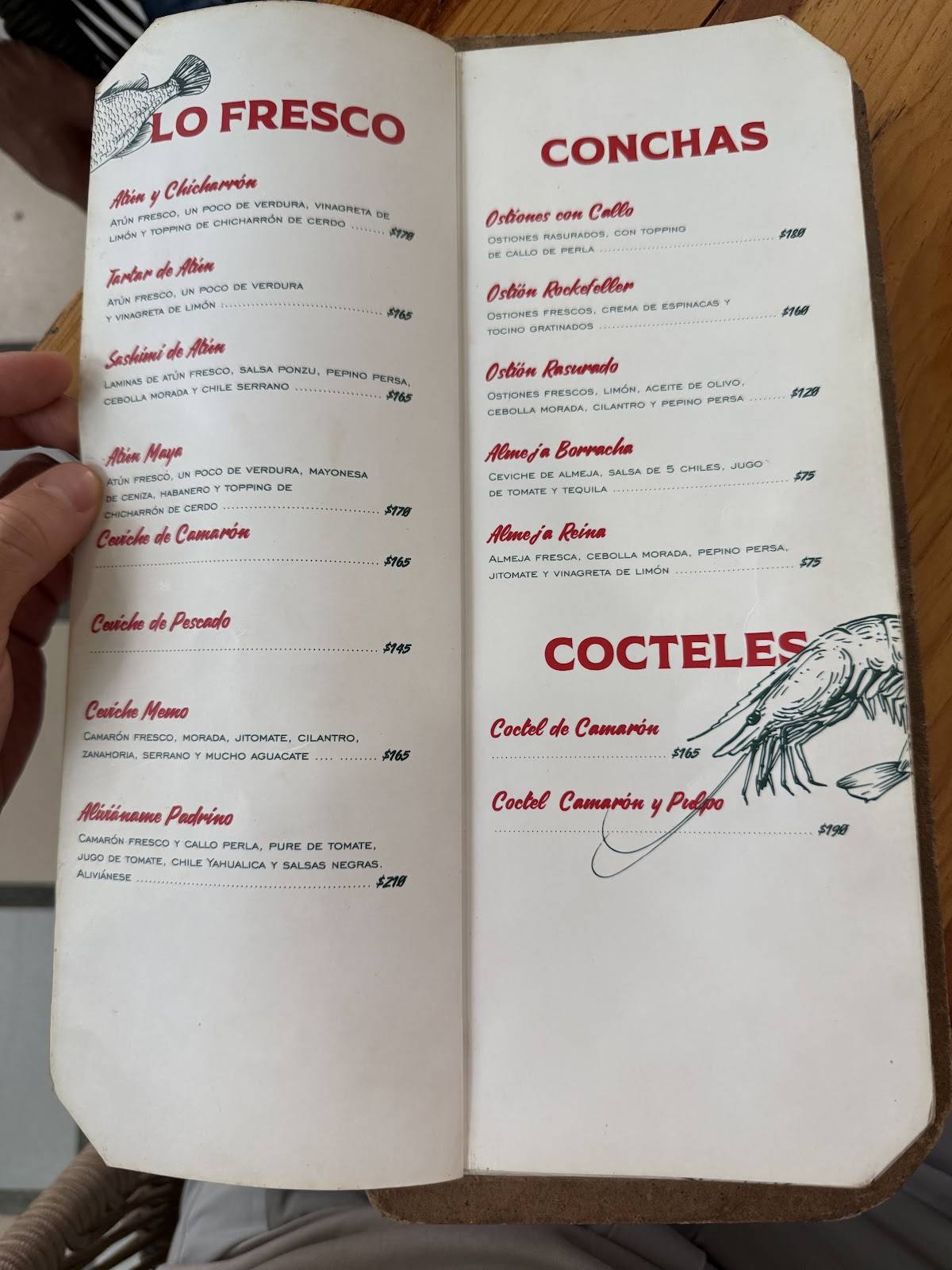 Carta del restaurante Siete y Medio del Paco, Guadalajara