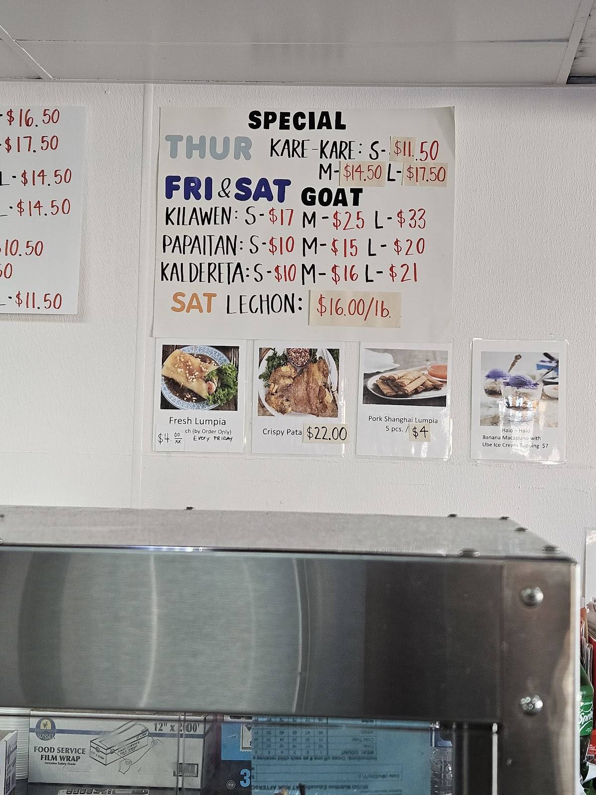 Menu at Sisig & boba restaurant, Stockton