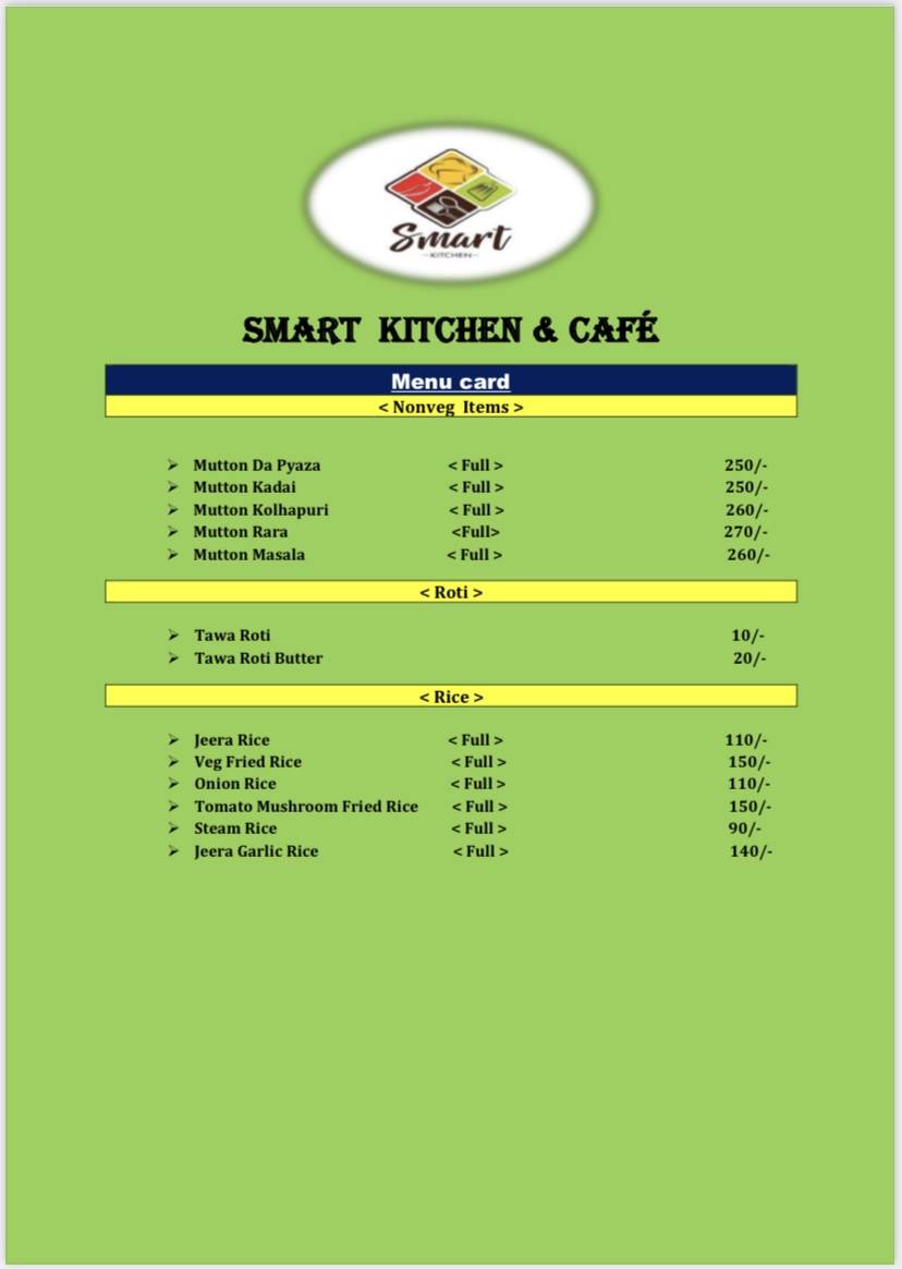Menu at Smart Kitchen & Cafe, Nagpur