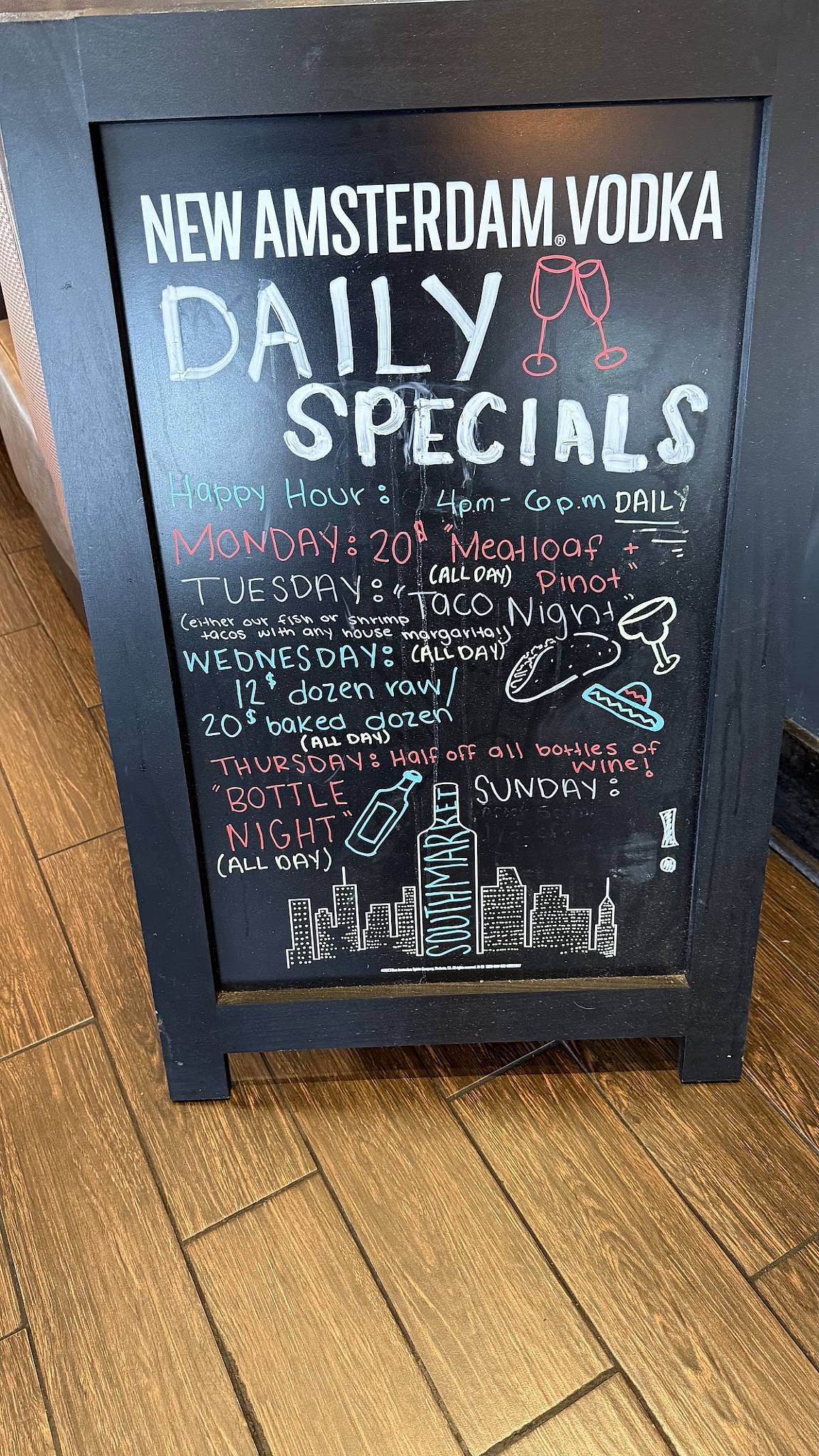 Menu at South Market restaurant, Pensacola, 905 E Gregory St