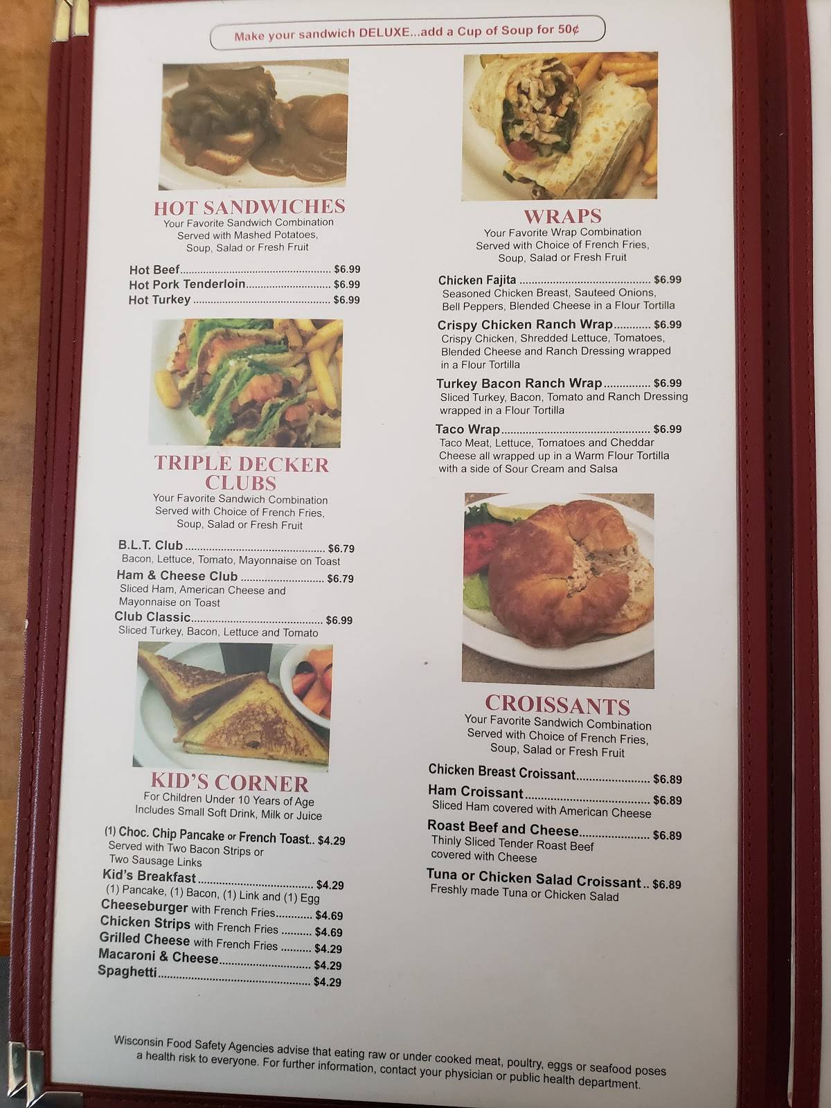 Menu at Sparta Family Restaurant, Sparta