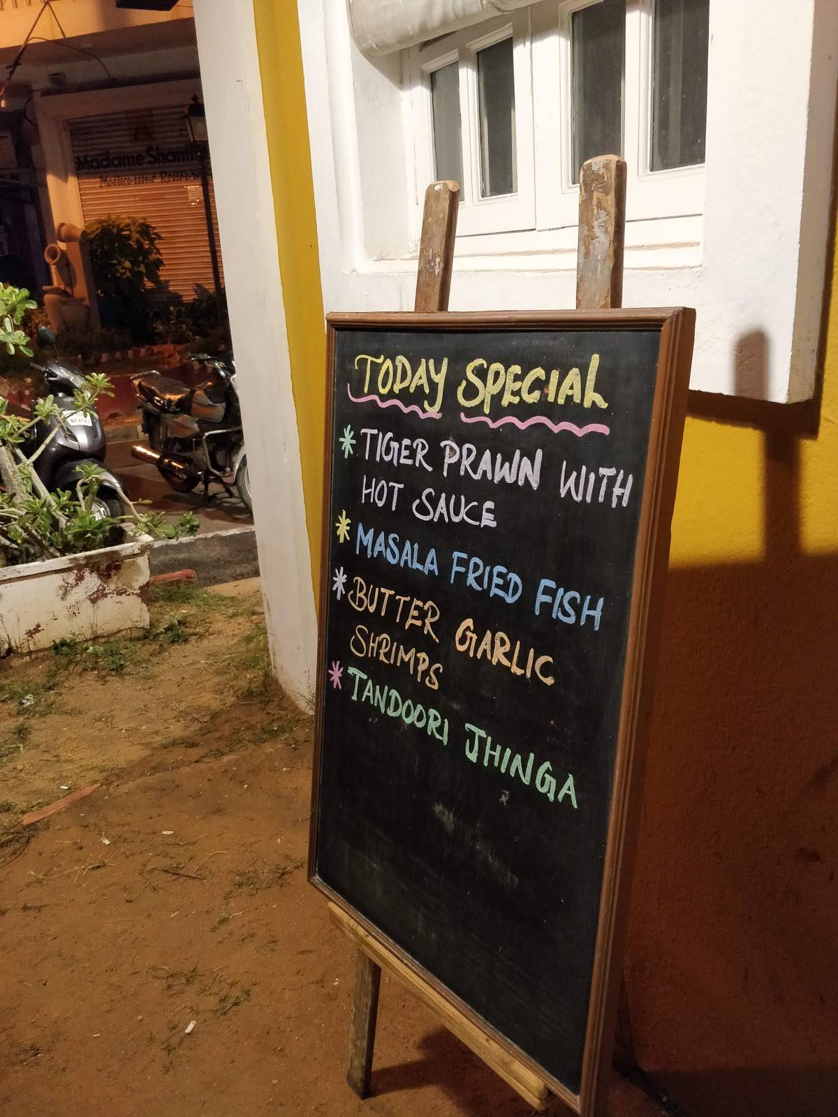 Menu at Spice Route, Puducherry