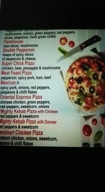 Menu at Spring Lane Fish Bar, Walsall