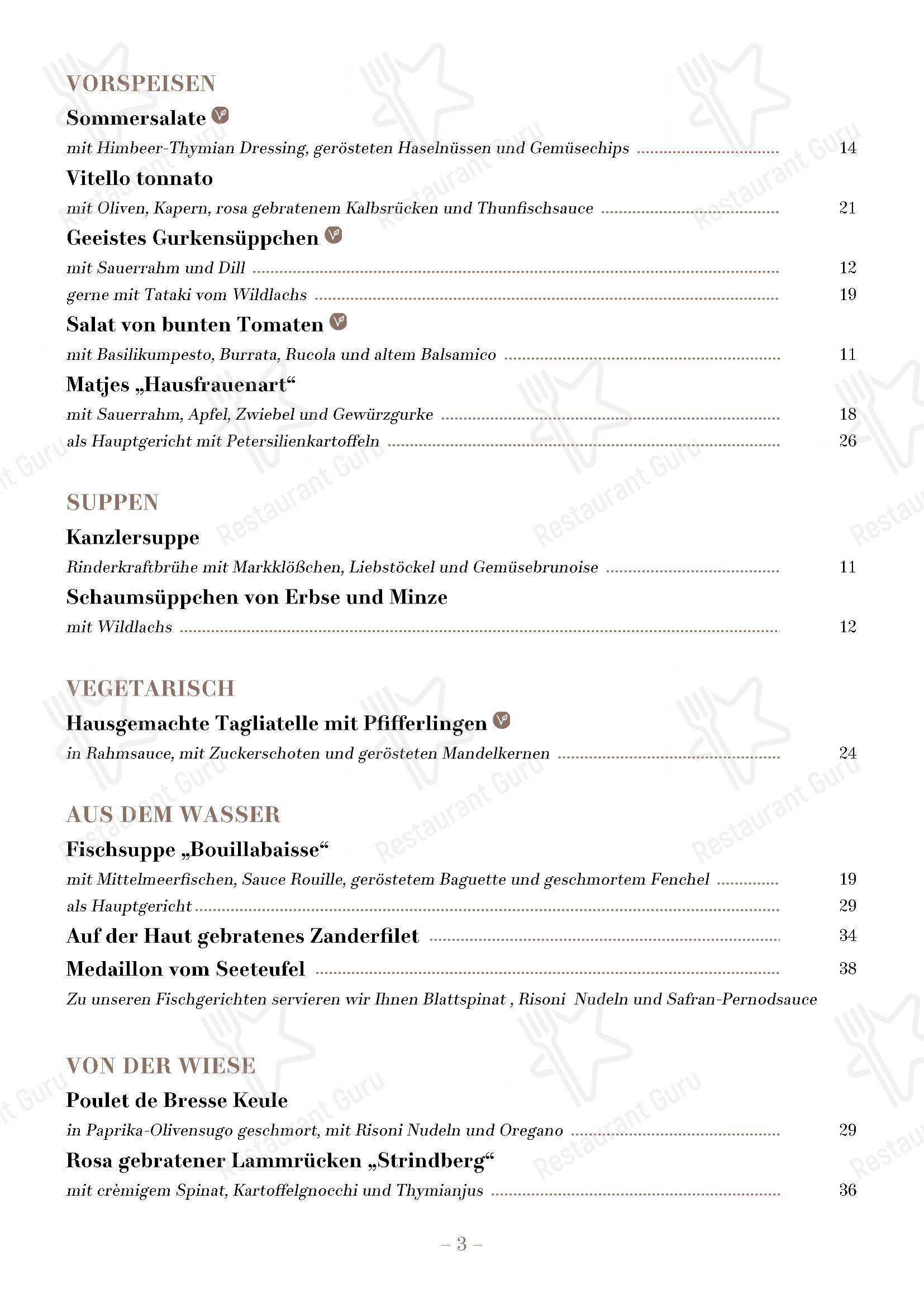 Speisekarte von Restaurant St. Urban, Deidesheim