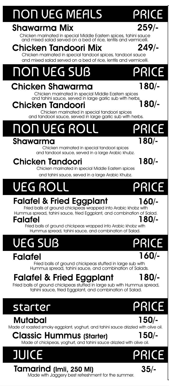 Menu at Sweet and Salt, New Delhi