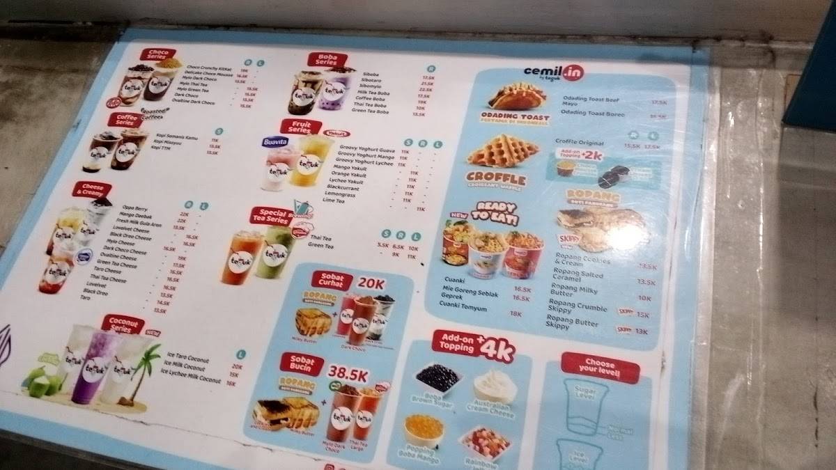 Menu at TEGUK - Cisaranten, Bandung