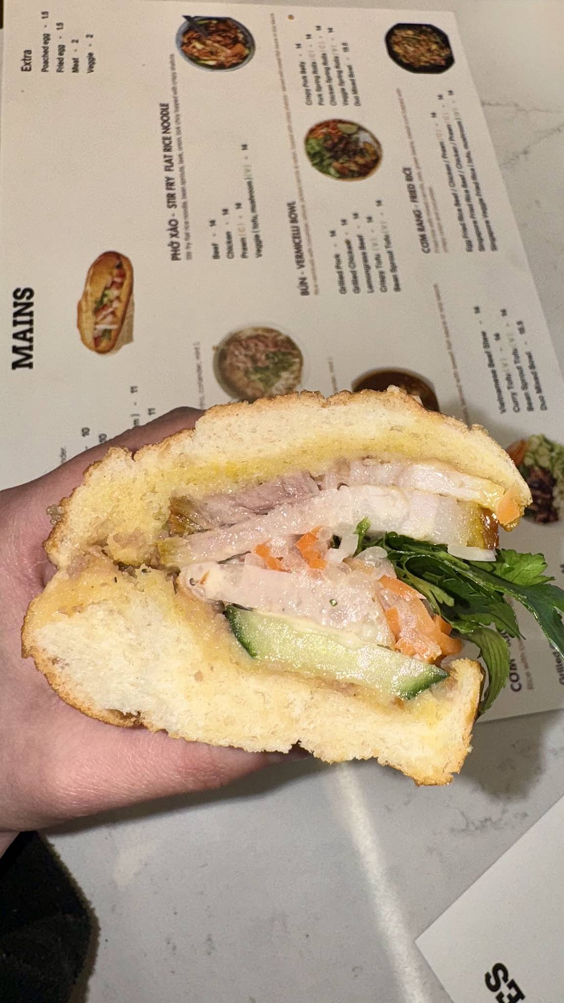 Menu at TT HaNoi restaurant, London