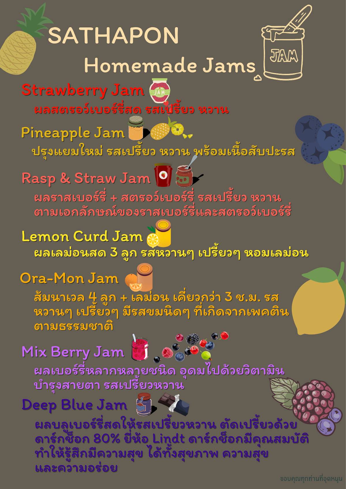 Menu at TWENTY GRAMS.@I leaf Town cafe, Khu Bang Luang