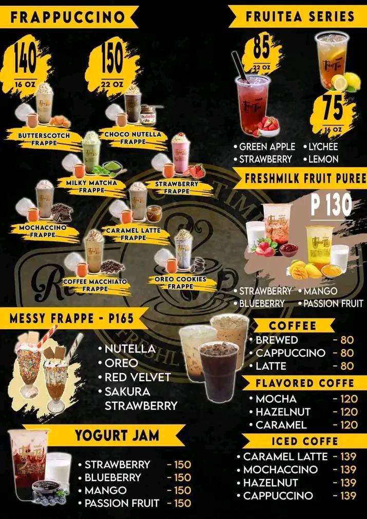 Menu at Teacup Time Resto -Cafe Cotabato city, Cotabato City