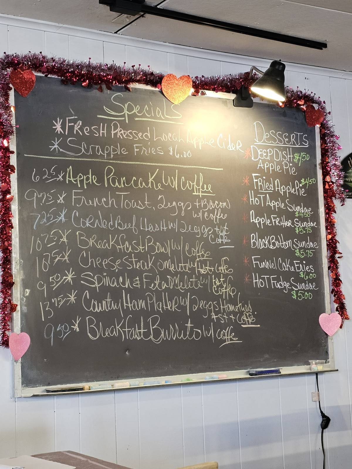 Menu at The Apple Bin Grill & Bakery, Biglerville