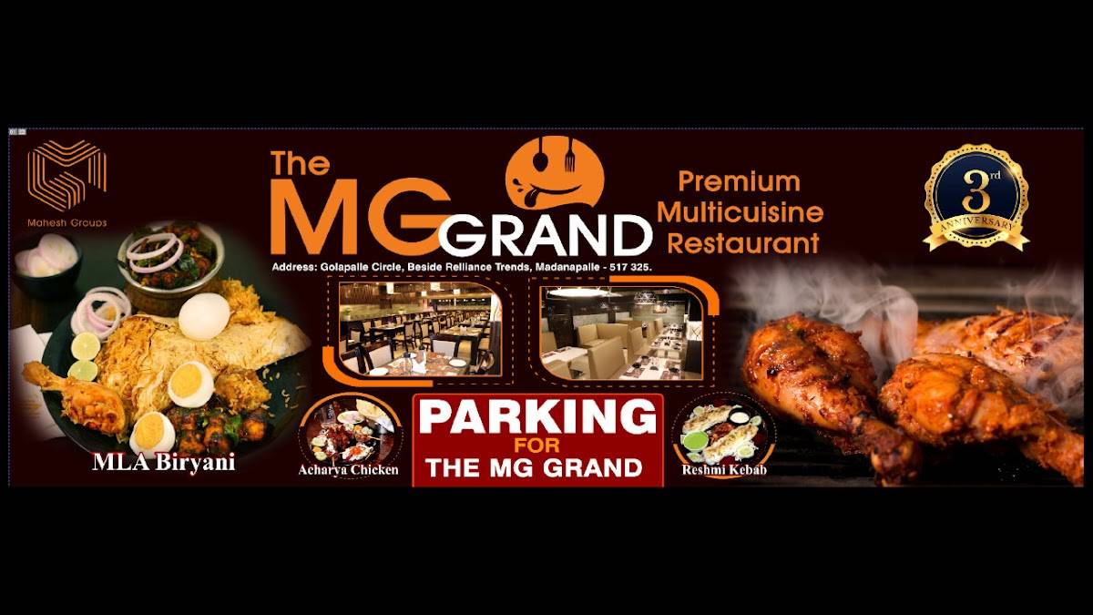 Menu at The MG Grand Premium Multicuisine Restaurant, Madanapalle