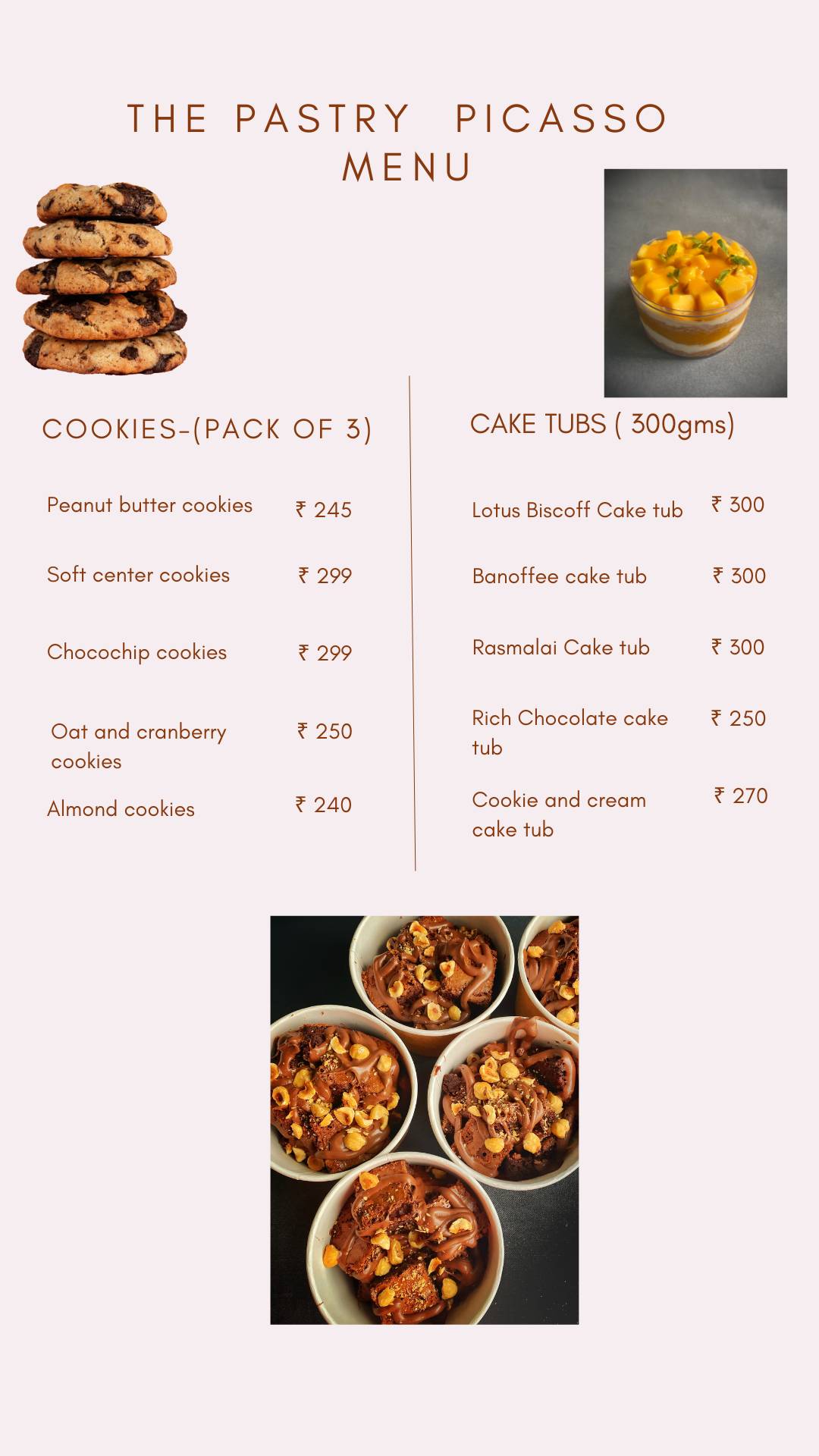 Menu at The Pastry Picasso, Hyderabad