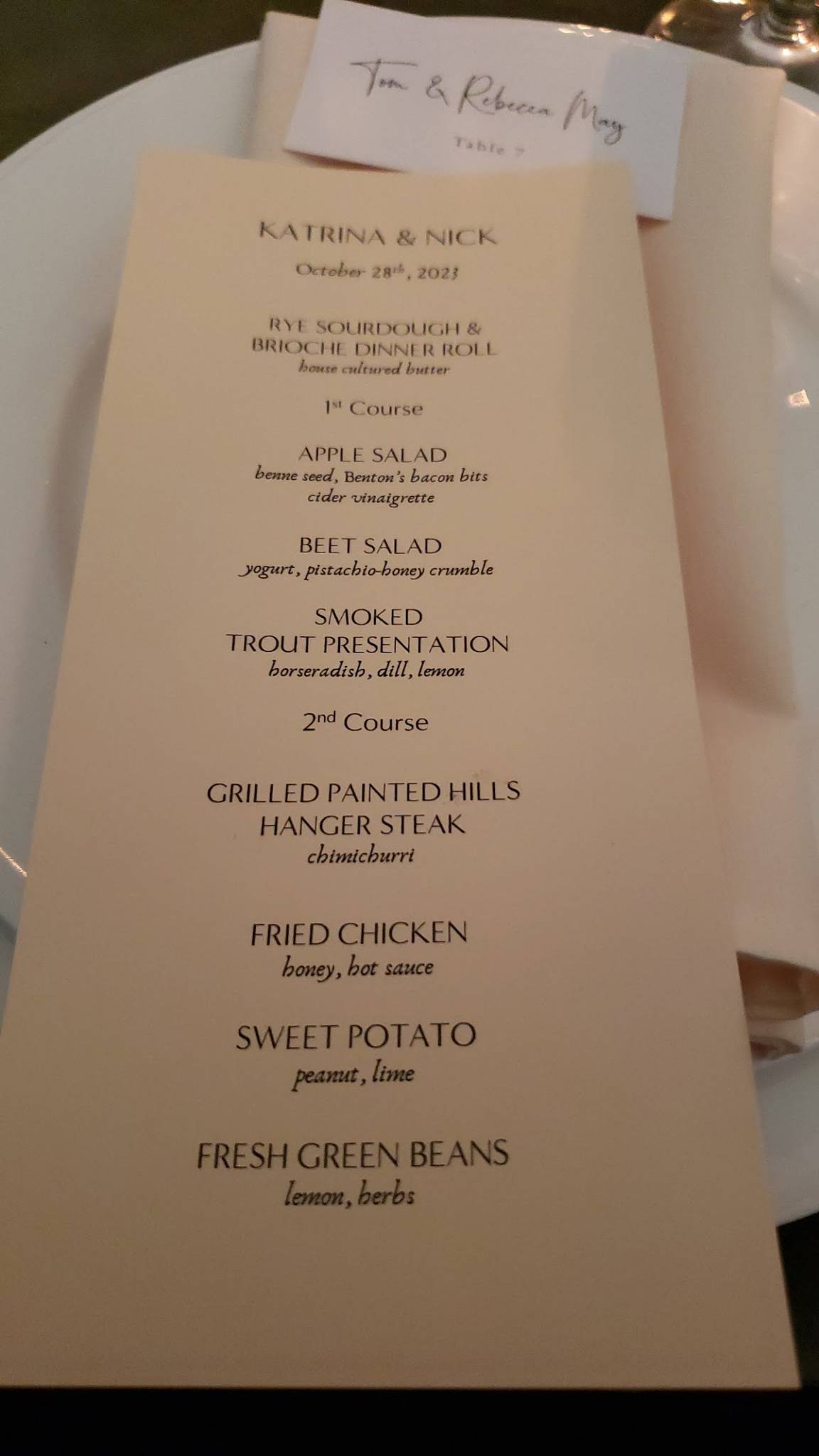 Menu at The Restaurant at RT Lodge, Maryville