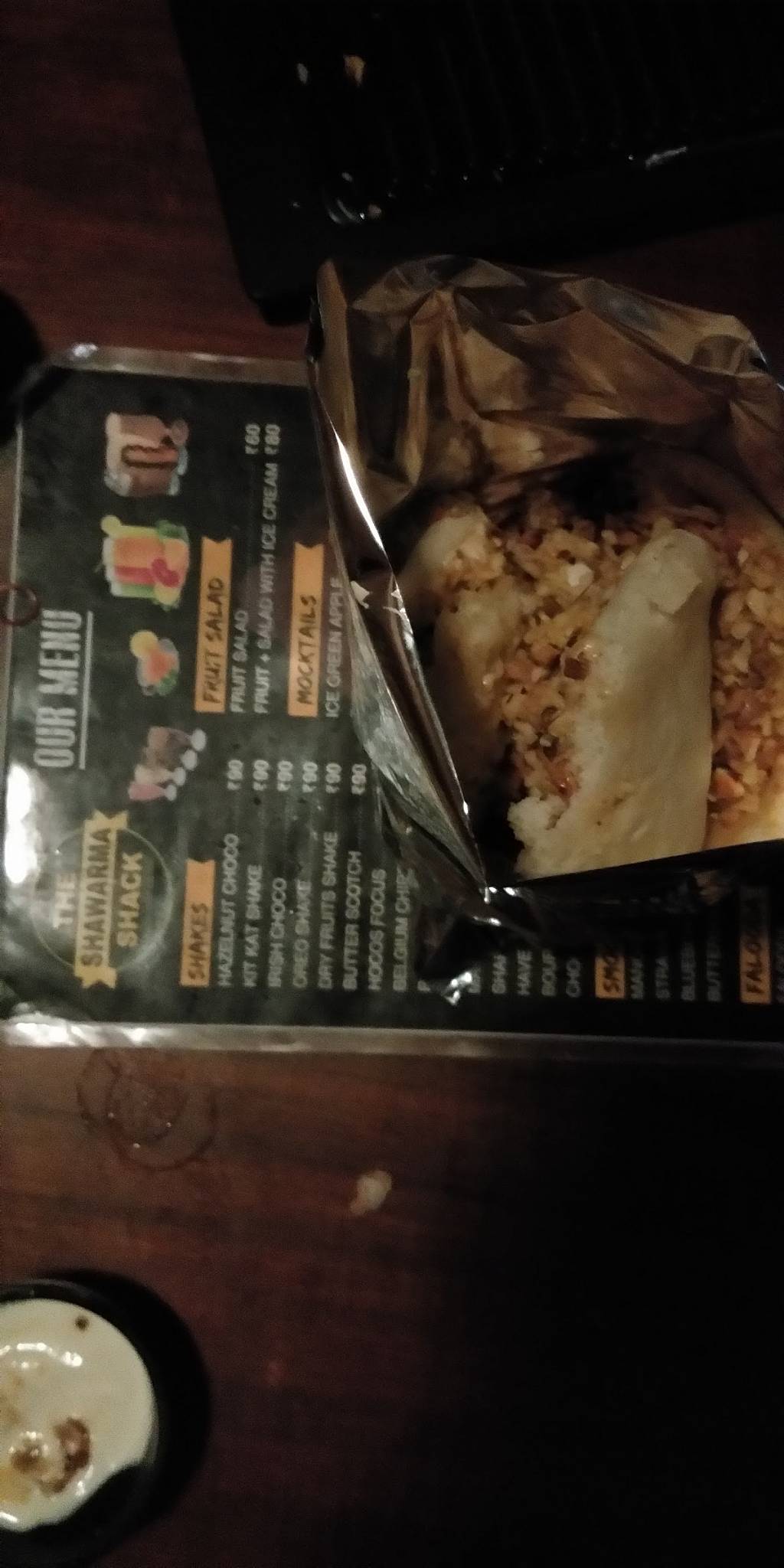 Menu at The Shawarma Shack, Thrissur