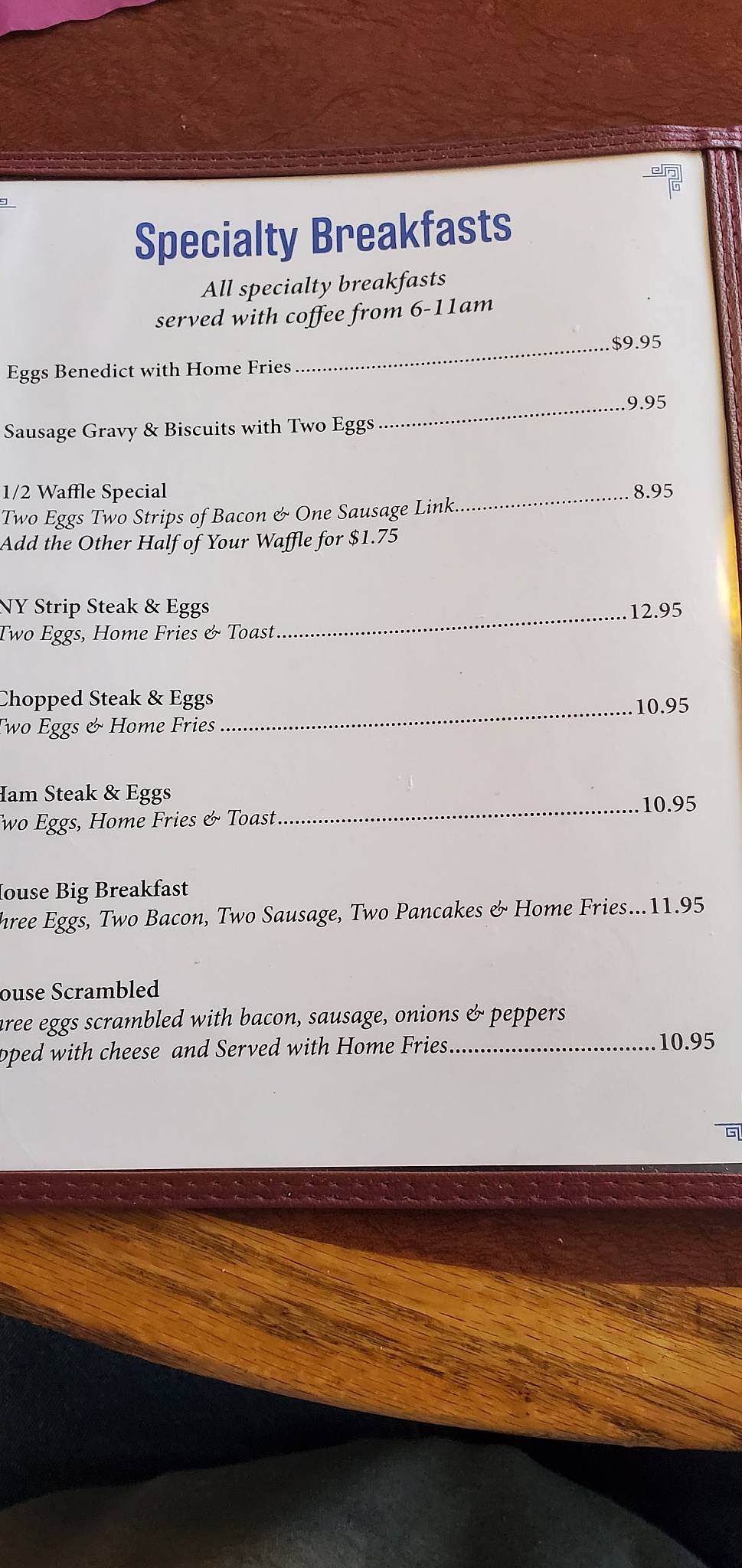 Menu at The Union Diner restaurant, Endwell