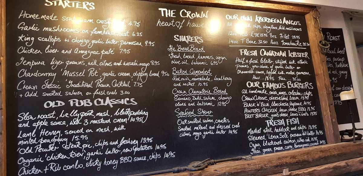 Menu at The White Hart Inn, Hawes restaurant, Hawes