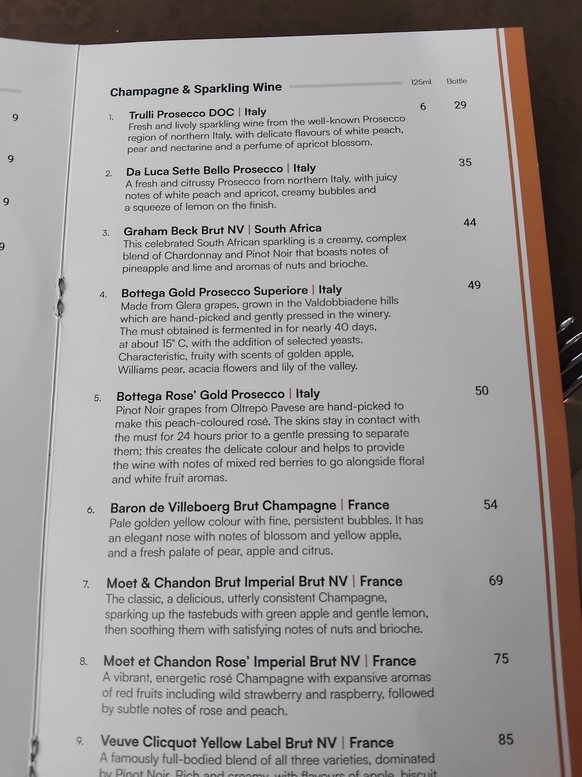 Menu at Thirty3 restaurant, Largs