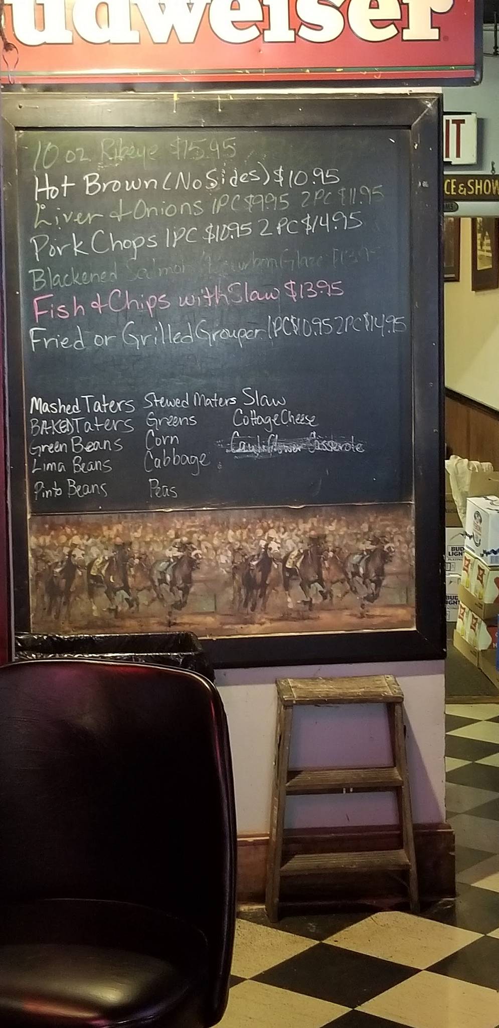 Menu at Thoroughbred Restaurant, Lexington