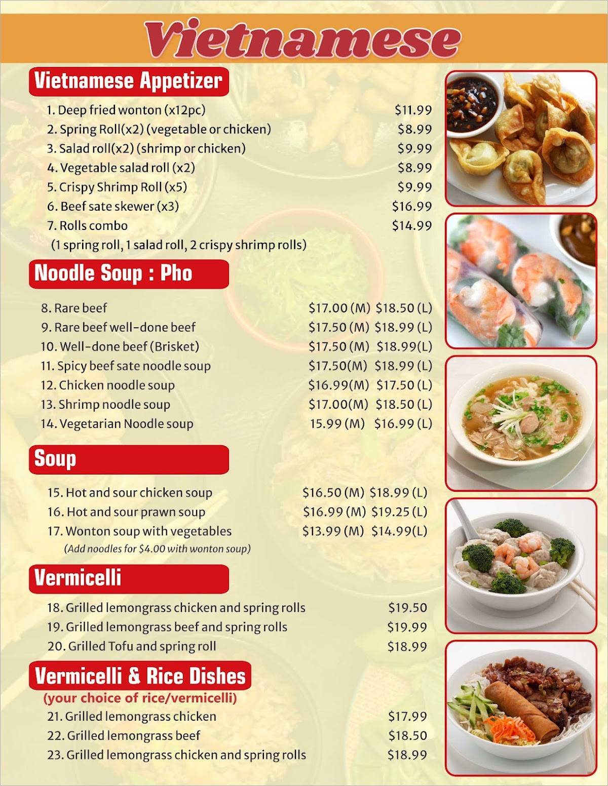 Menu at Tintin Restaurant Nanaimo, Nanaimo