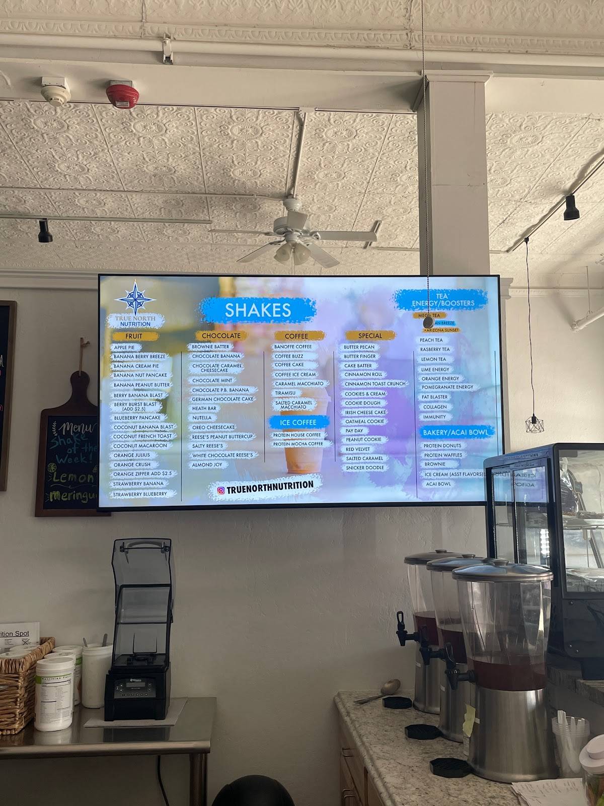 Menu at True North Nutrition pub & bar, Prescott