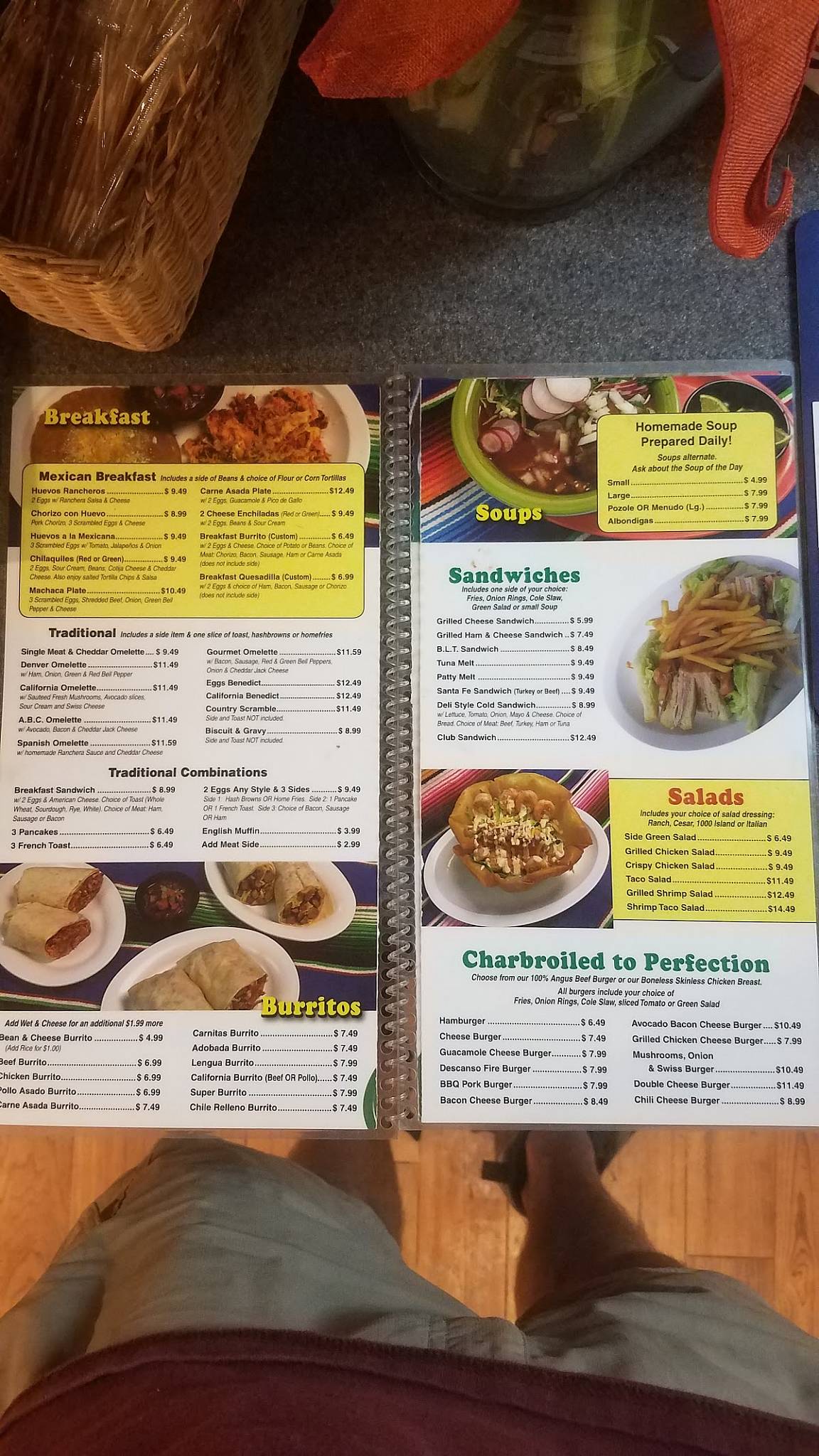 Menu at Veronica's Kitchen restaurant, Descanso, Viejas Grade Rd