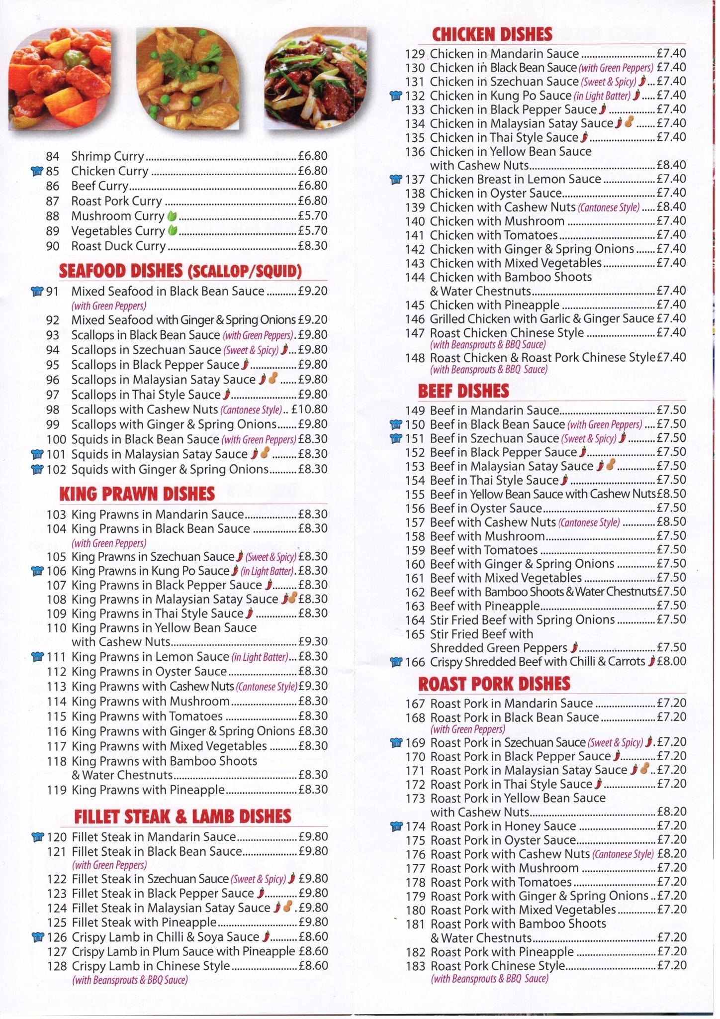 Menu at Wongs Cherry Tree fast food, Glemsford