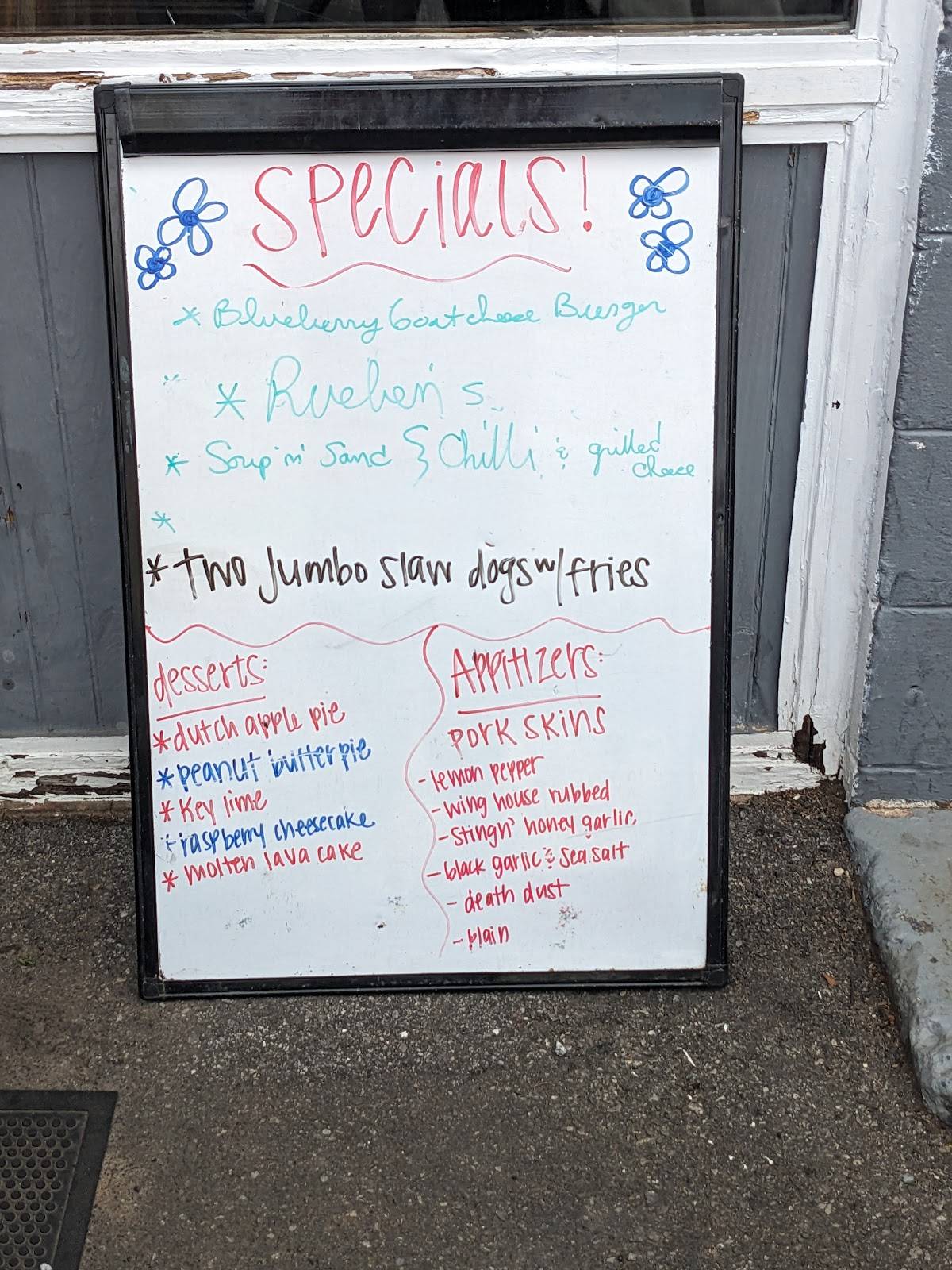 Menu at Young Harris Wing House restaurant, Young Harris