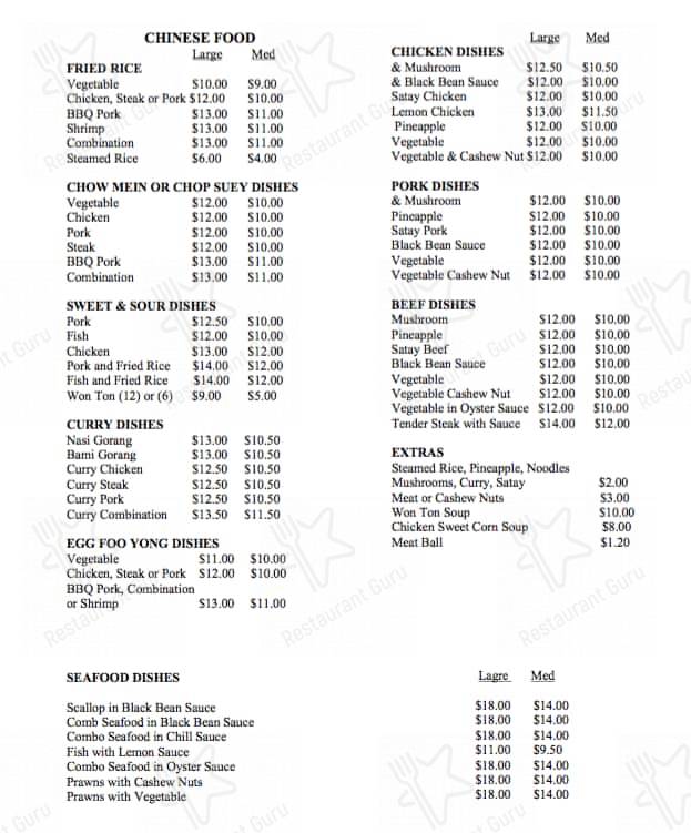 Menu at Yummy's Takeaways restaurant, Hawera
