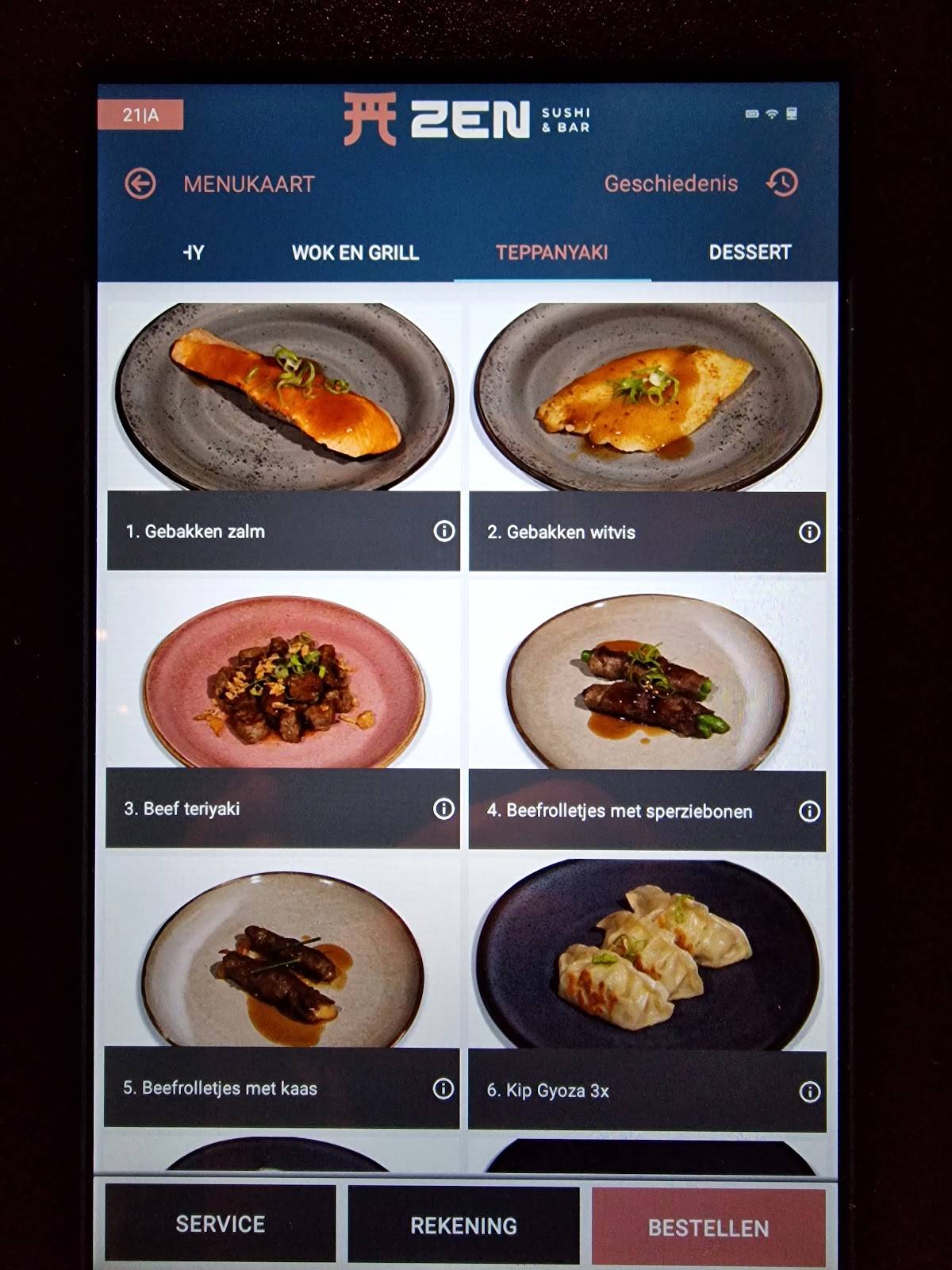 Menu at Restaurant Zen, Emmen
