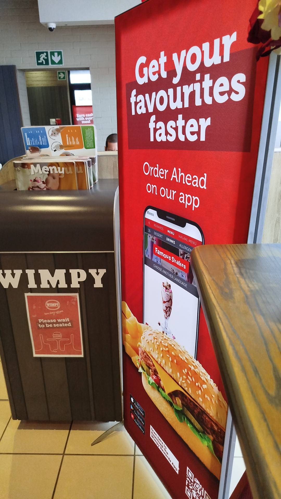 Menu at Wimpy restaurant, Richards Bay, Engen 1 Stop North Coast South