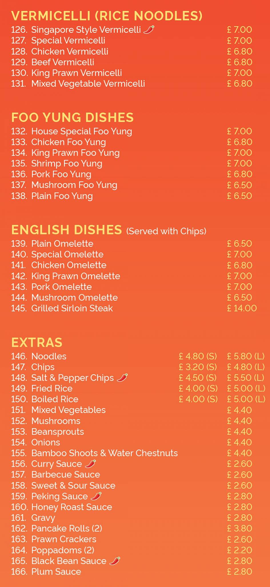 Menu at Rickshaw restaurant, Bridgend