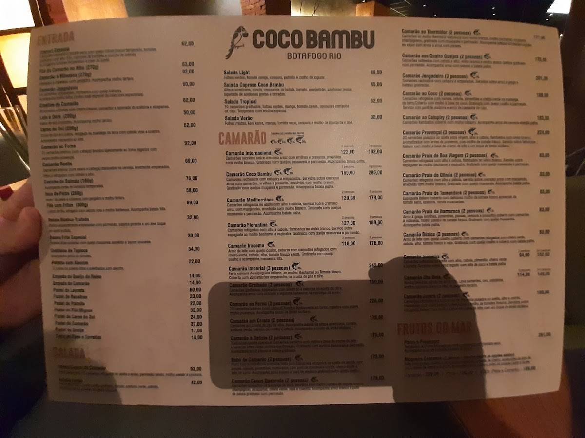 Menu em Coco Bambu Botafogo restaurante, Rio de Janeiro