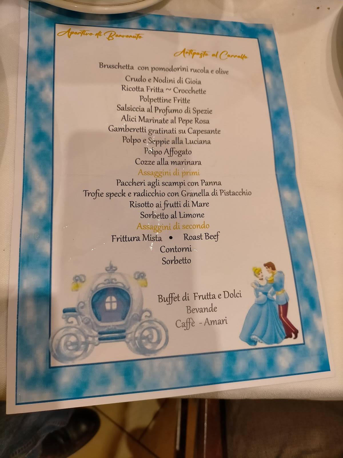 Menu da Ristorante da Francesco - Ippodromo Paolo VI, Italia