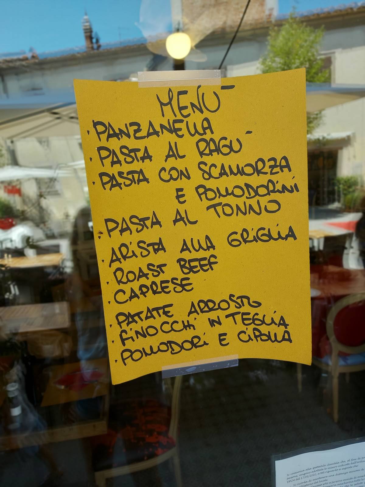 Speisekarte von Ristoro Da Nello restaurant, Lajatico