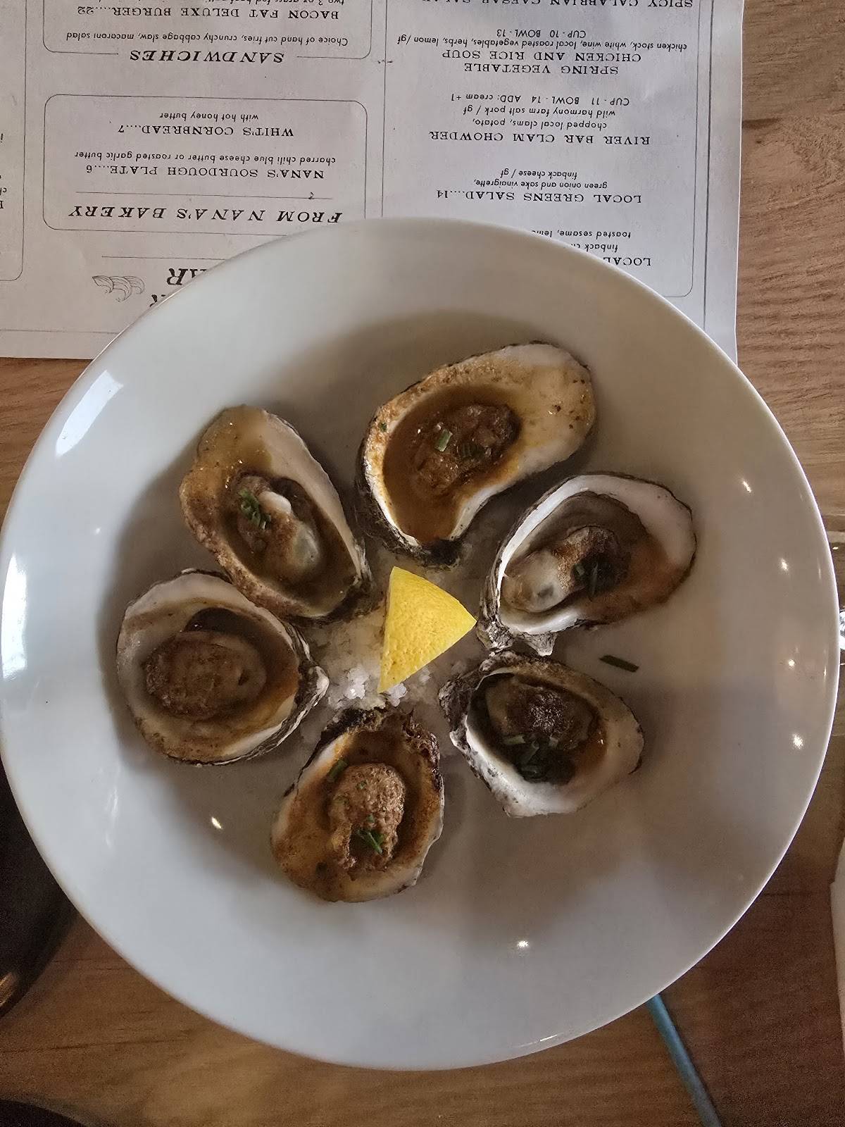 Menu at River Bar, Westerly