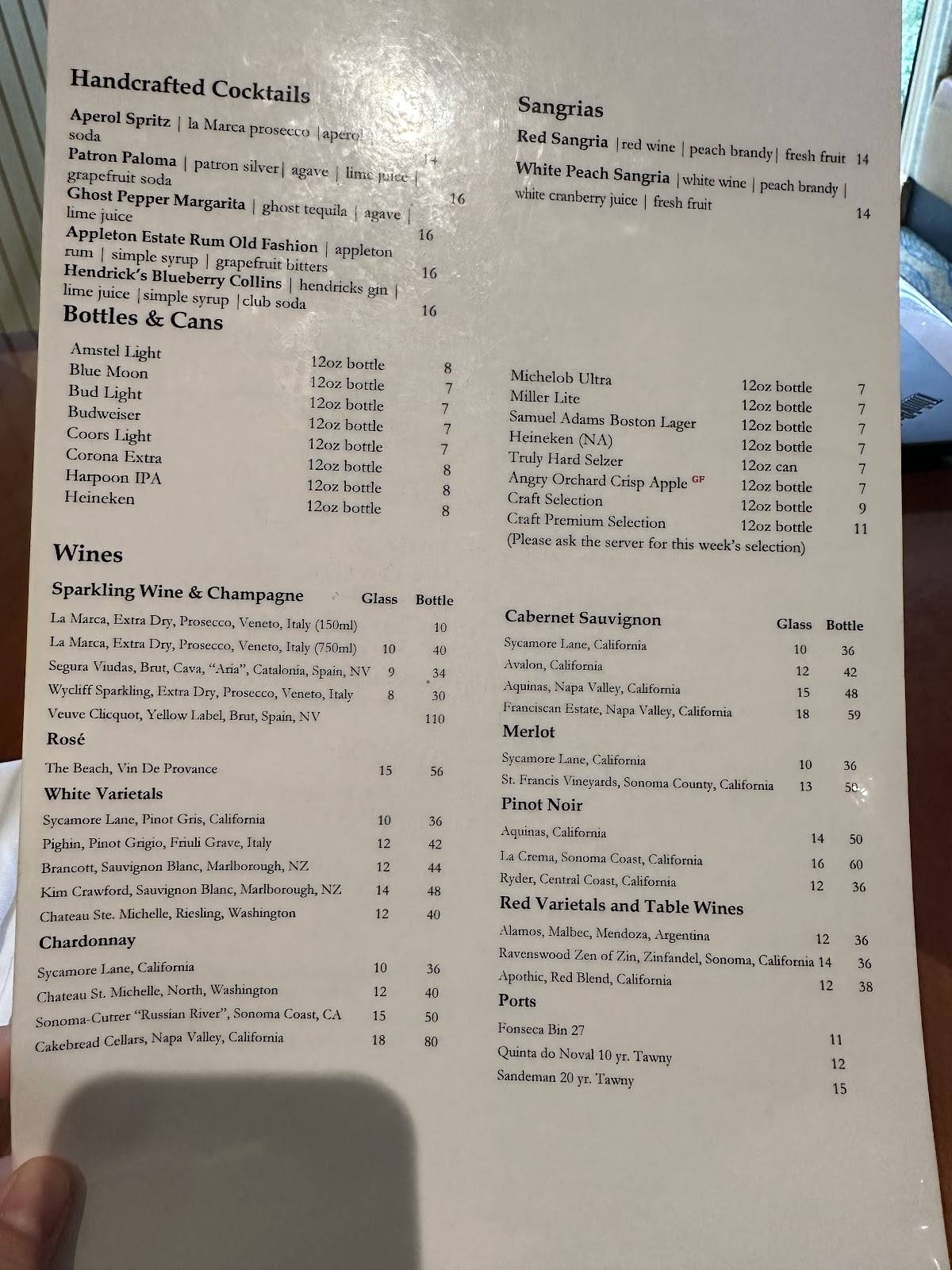 Menu at Riverbend Bar & Grill, Newton, Commonwealth Ave