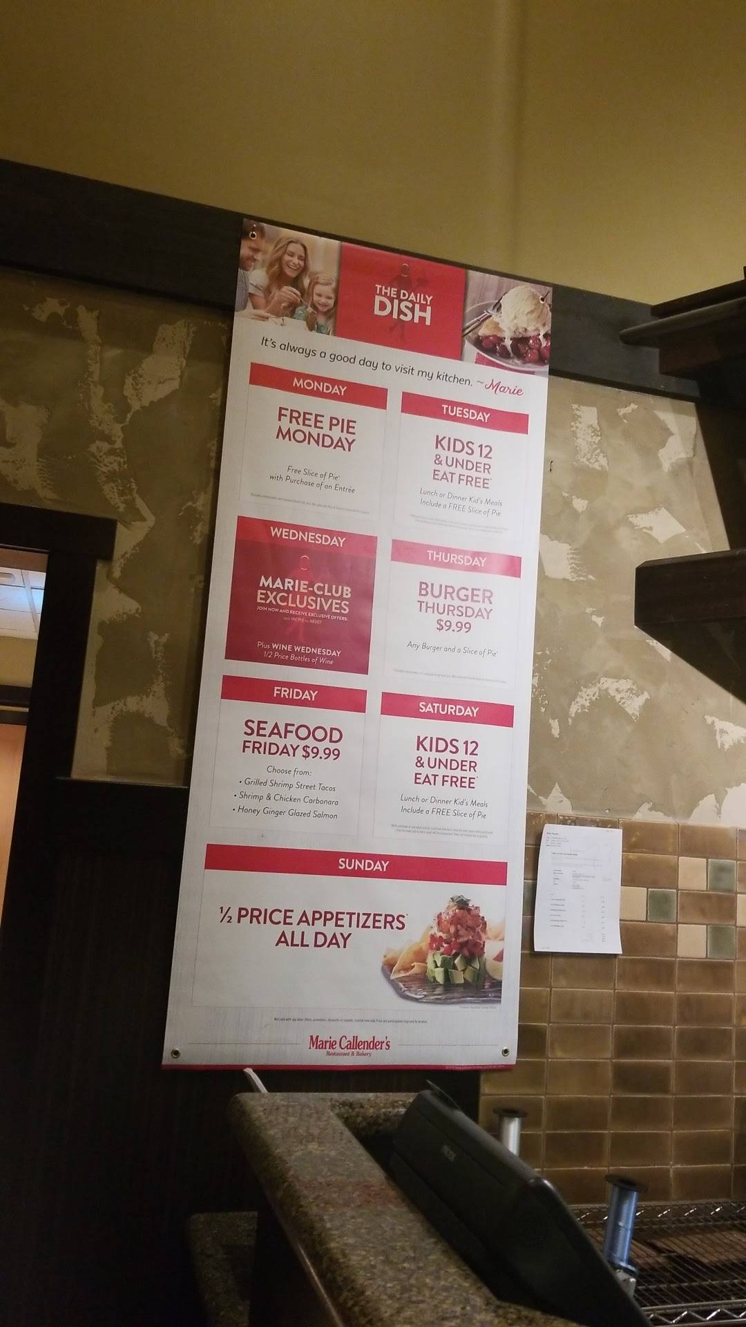 Menu at Marie Callender's Restaurant & Bakery, Riverside, Merrill Ave