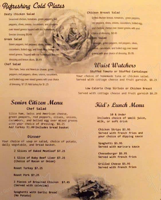 Menu at Riverview Family Restaurant, Kiel