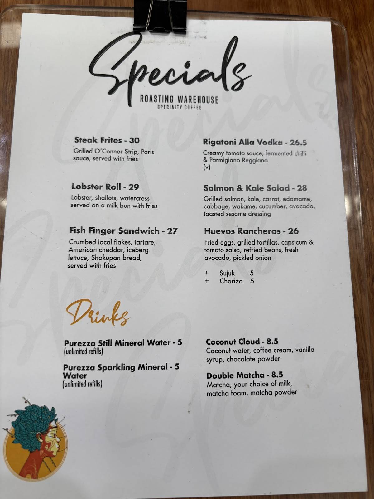 Menu at Roasting Warehouse Airport West cafe, Airport West