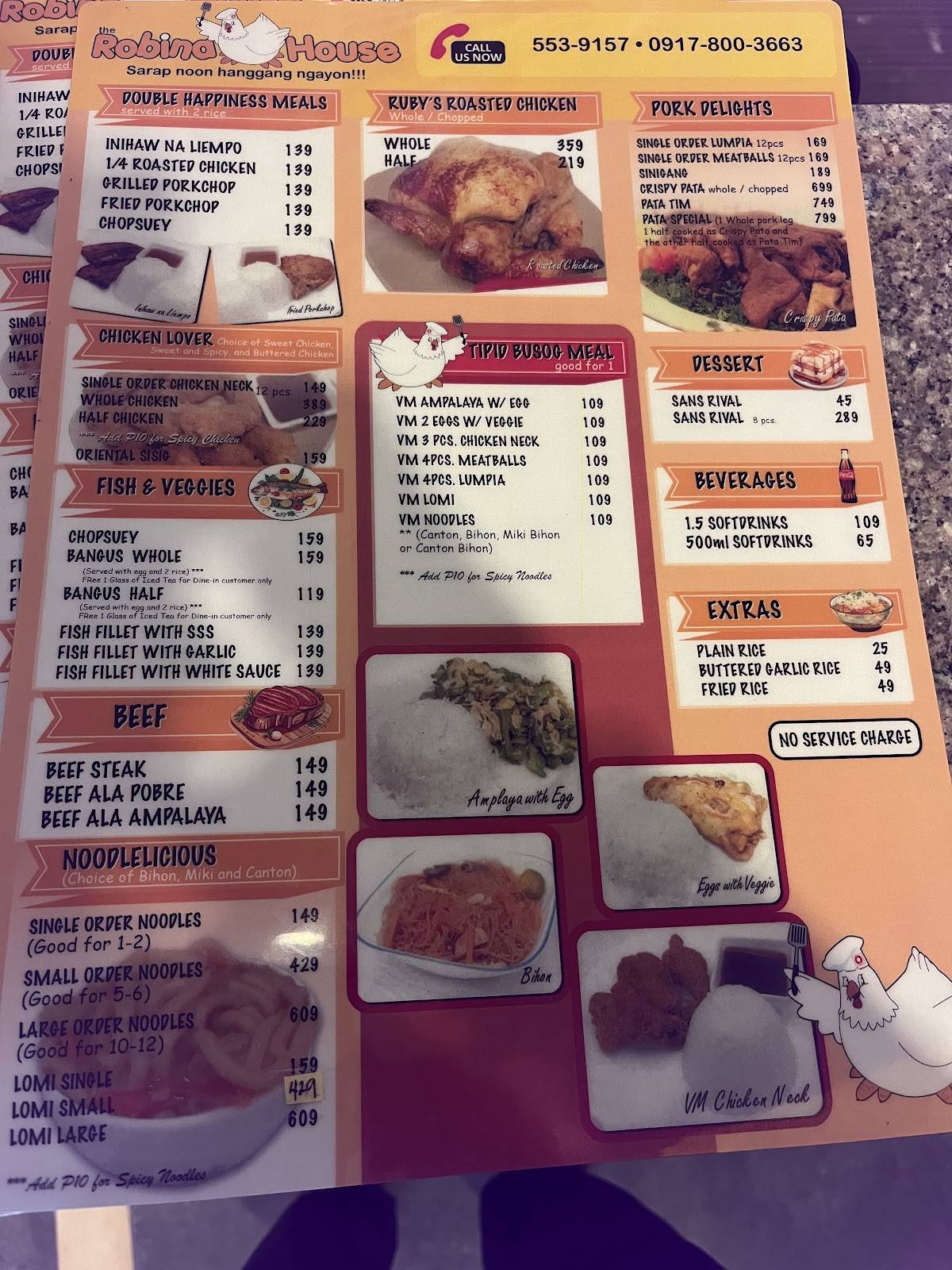 Menu at Robina Chicken Makati restaurant, Makati