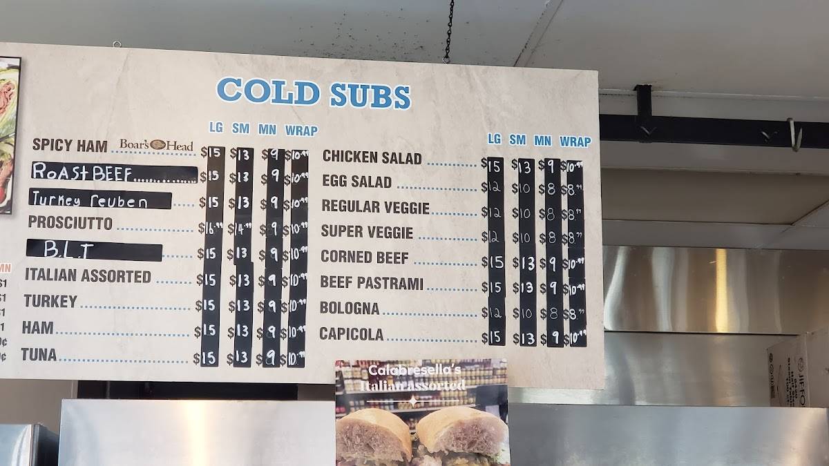 Menu at Calabresella's on Park restaurant, Rochester